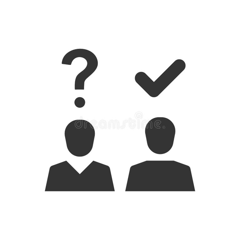 Question and Answer Icon stock vector. Illustration of interview ...