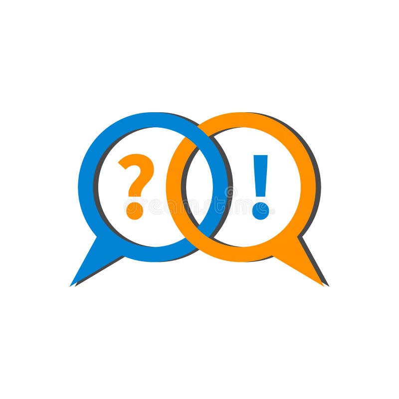 Question and Answer Icon, Two Bubble Comments Stock Vector ...