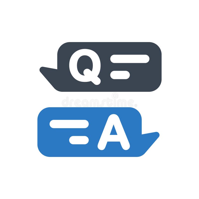 Question and answer icon stock vector. Illustration of communication ...