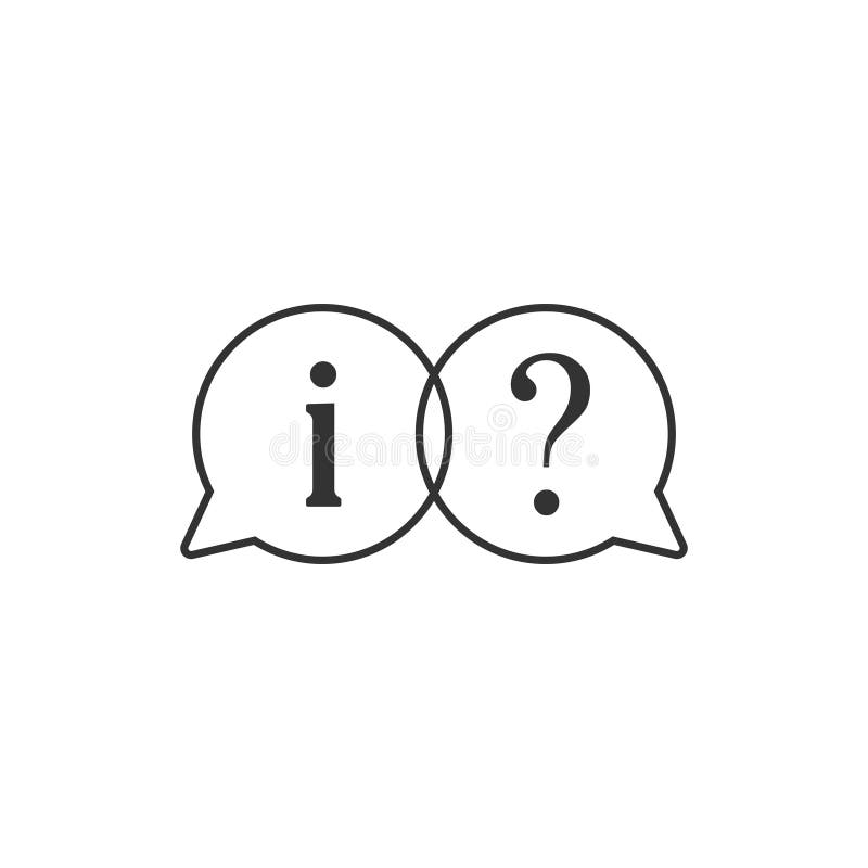 Question Answer Icon. Vector Illustration, Flat Design Stock ...