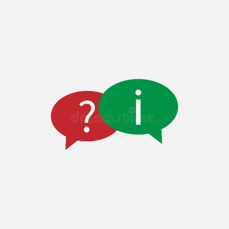 Question Answer Icon. Vector Illustration, Flat Design Stock ...