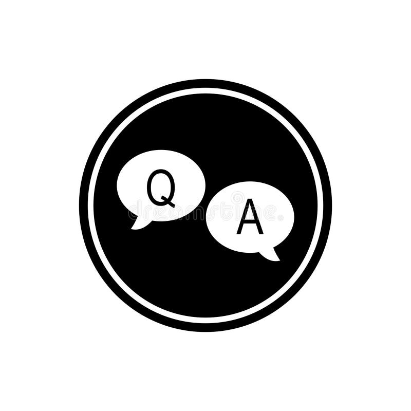 Question and Answer Icon Vector Stock Vector - Illustration of sign ...