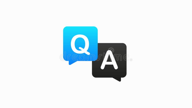 Question and Answer Icon on White Backdrop. Abstract Concept Background ...
