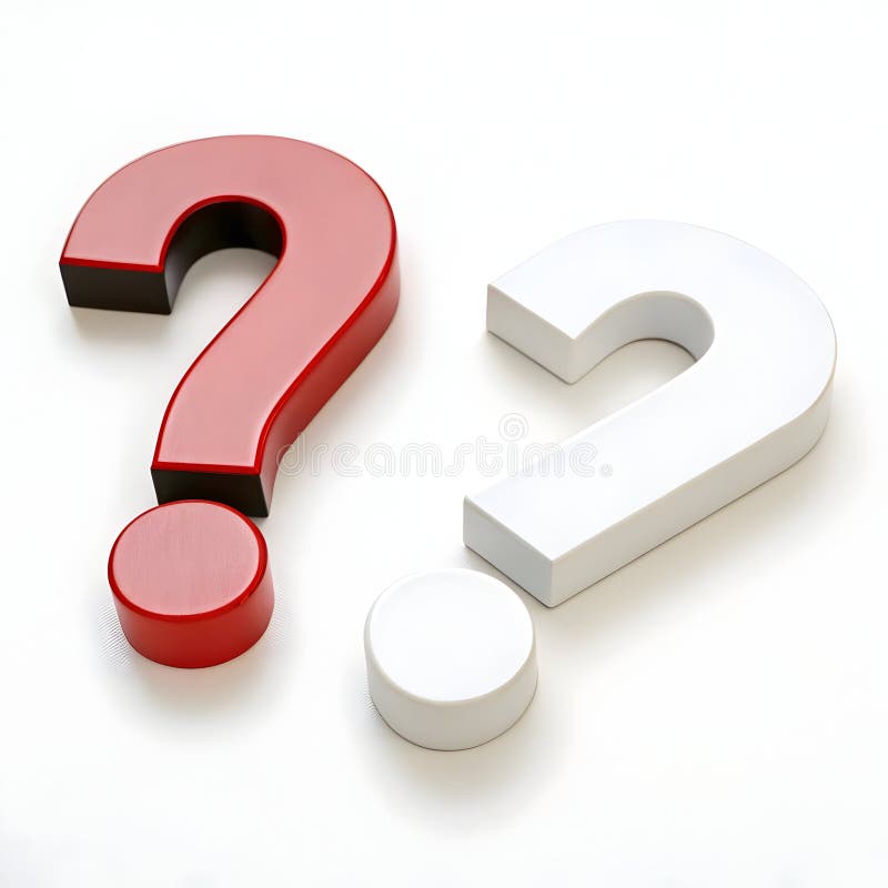Question and Answer Isolated on White Background Stock Illustration ...