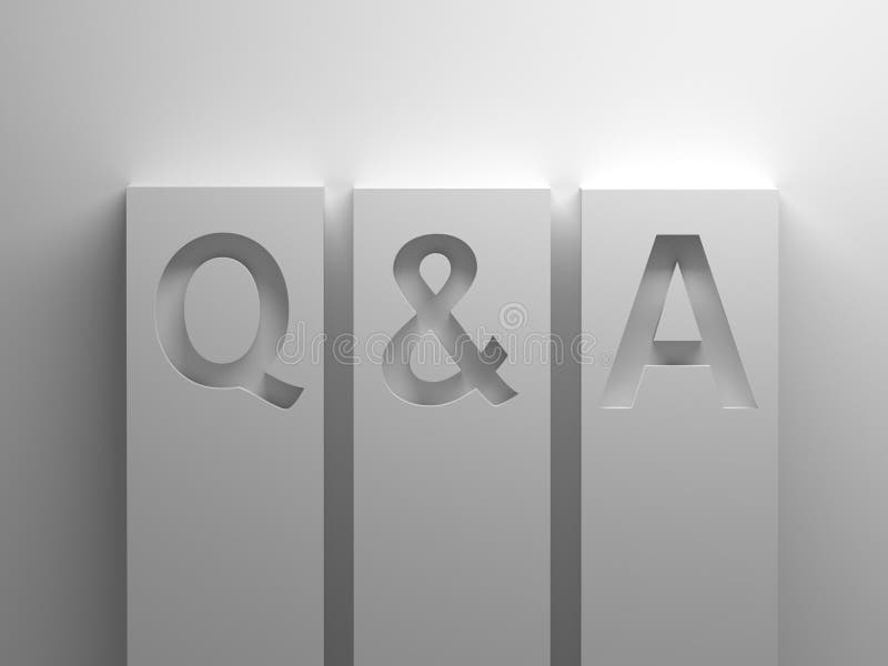 Question and Answer Letters with Depth Effect Stock Illustration ...
