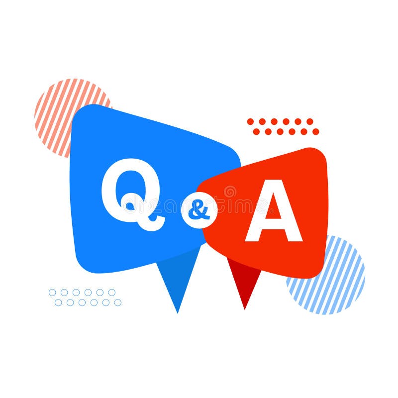 Question and Answer Line Icon Designed As Faq Outline Symbol with Q and ...