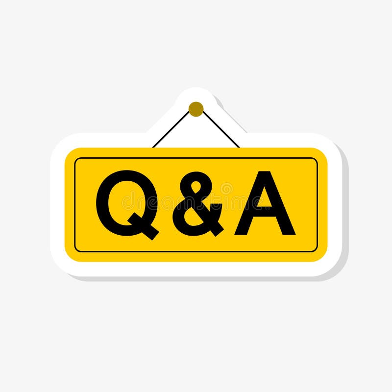 Question and Answer Mark Sign Sticker Isolated on White Background. Q ...