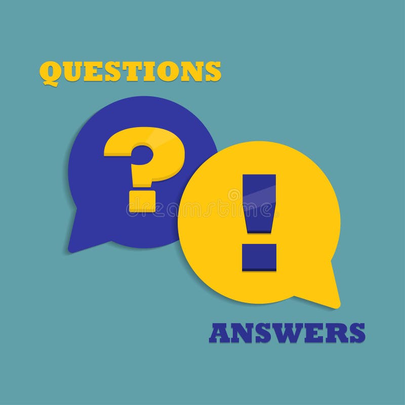 Question and Answer Mark in Speech Bubble in a Flat Design Stock Vector ...