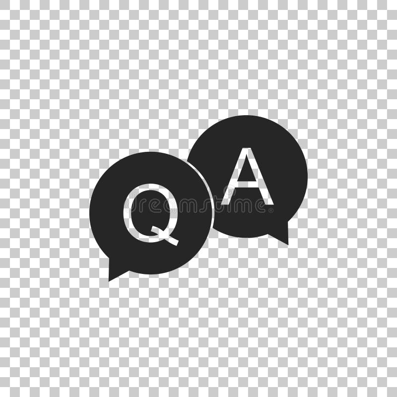 Question And Answer Mark In Speech Bubble Icon Isolated With Long ...