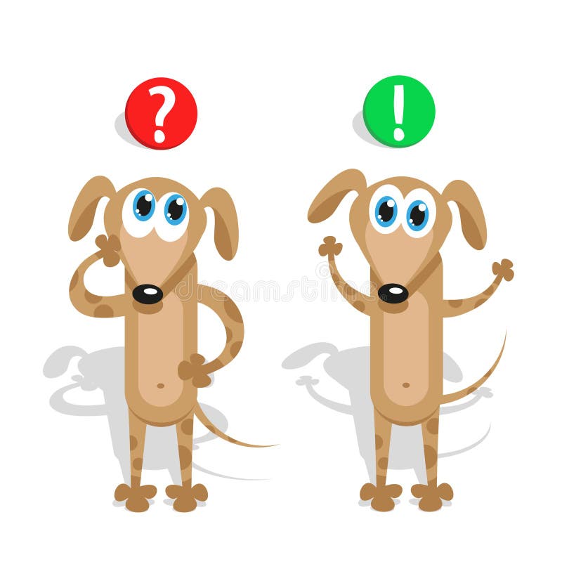 Question and Answer in the Mind at a Pet Puppy Stock Vector ...
