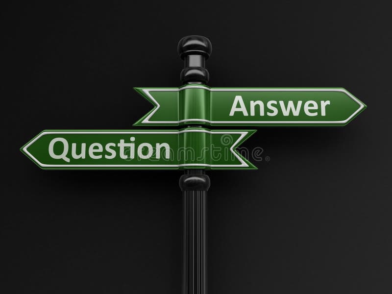 Question and Answer Pointers on Signpost Stock Illustration ...