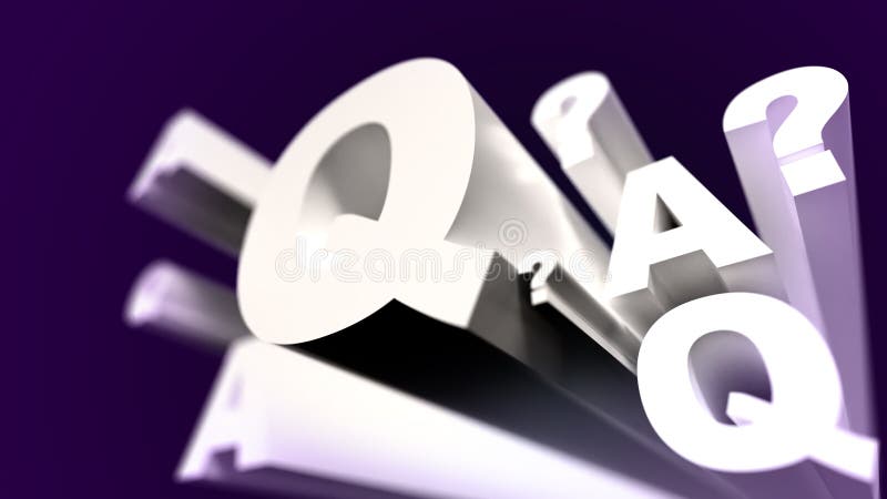 Question Answer Q a 3d Letter Presentation Background Stock ...