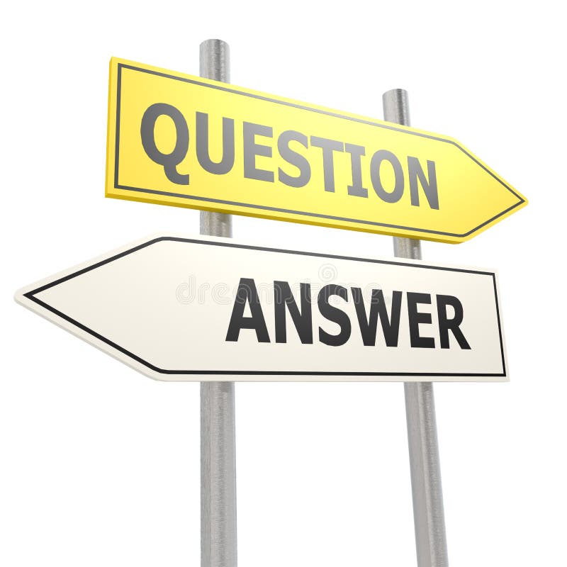 Question answer road sign stock illustration. Illustration of concept ...
