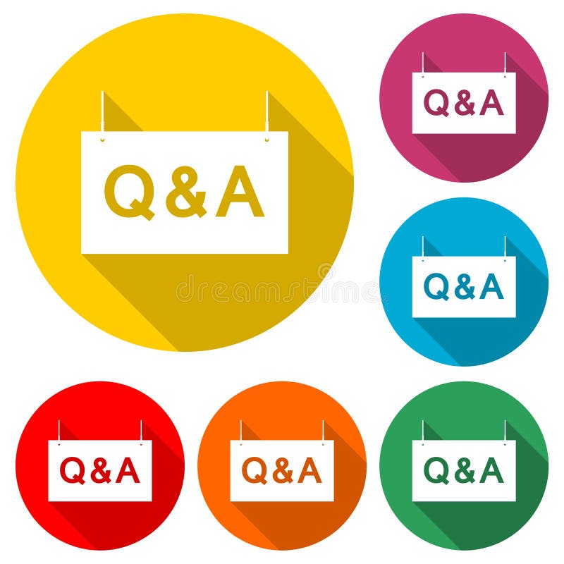 Q&a or Questions and Answers Sign or Icon Stock Vector - Illustration ...