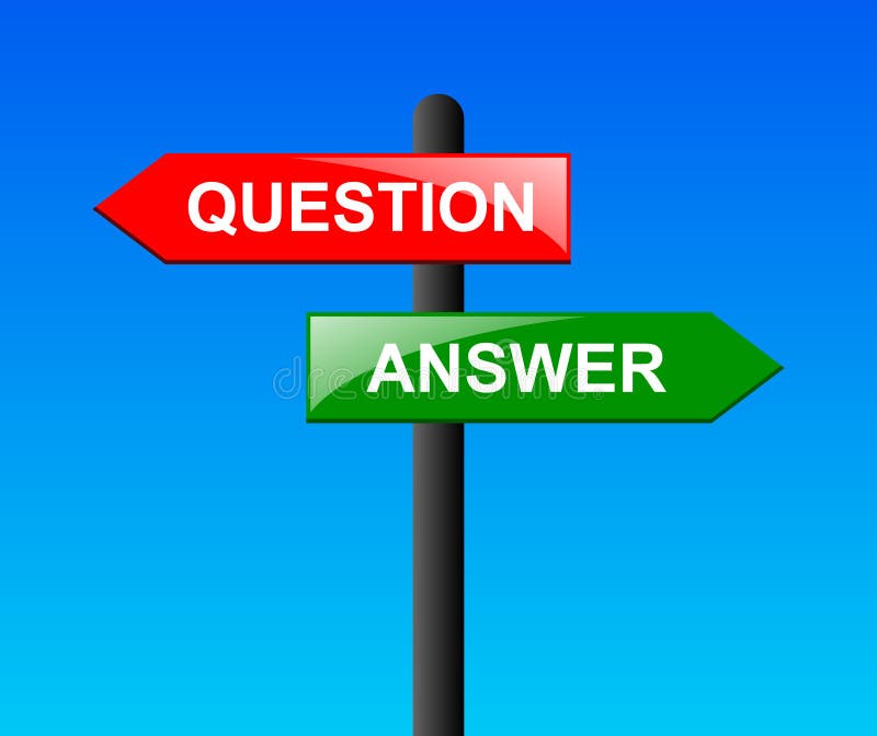 Question answer signposts stock vector. Illustration of clipart - 176933699