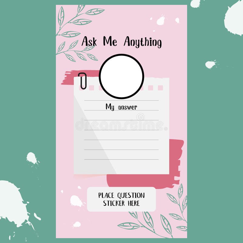 Question and Answer Story Template Design Stock Vector - Illustration ...