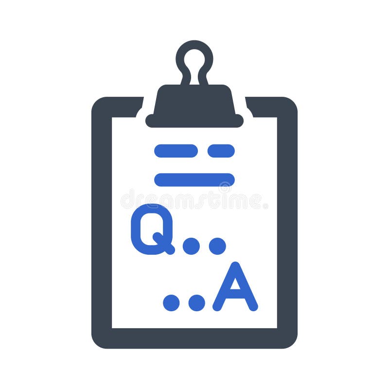 Question and Answer Survey Icon Stock Vector - Illustration of support ...