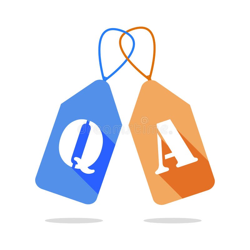 Question and Answer Tag Labels Stock Illustration - Illustration of ...