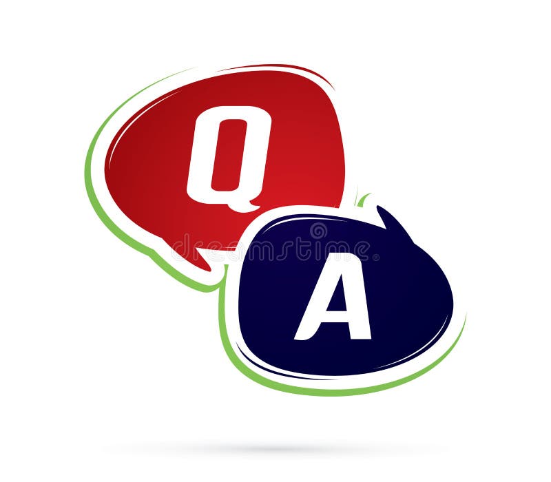 Question and Answer Text in Balloons Graphic Vector Stock Vector ...