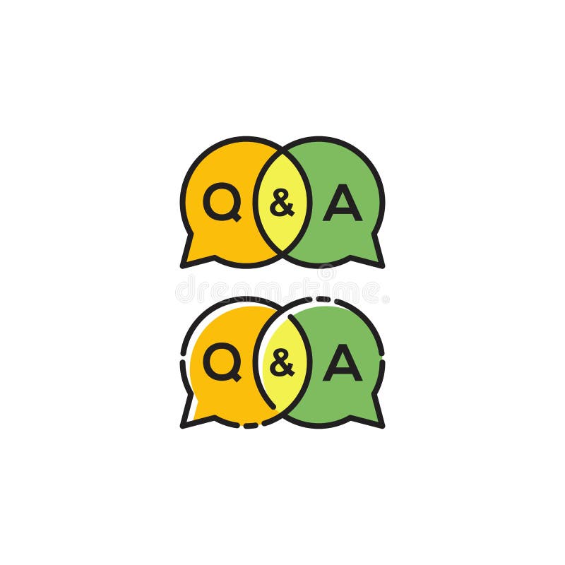 Question and Answer . Vector Icon Template Stock Vector - Illustration ...