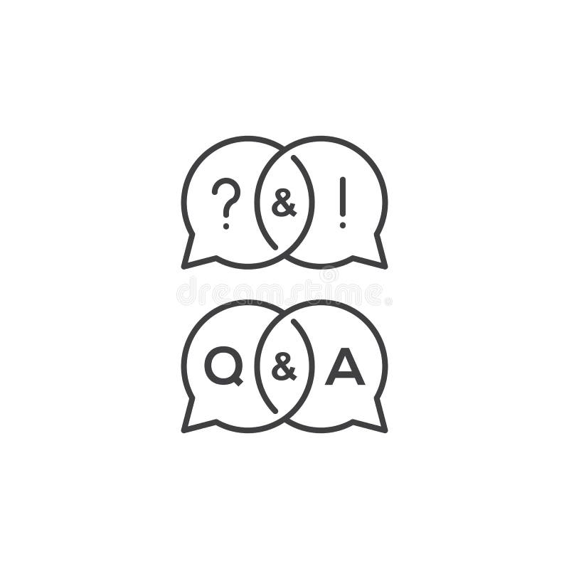 Question and Answer . Vector Icon Template Stock Vector - Illustration ...