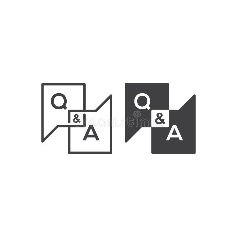 Question and Answer . Vector Icon Template Stock Vector - Illustration ...