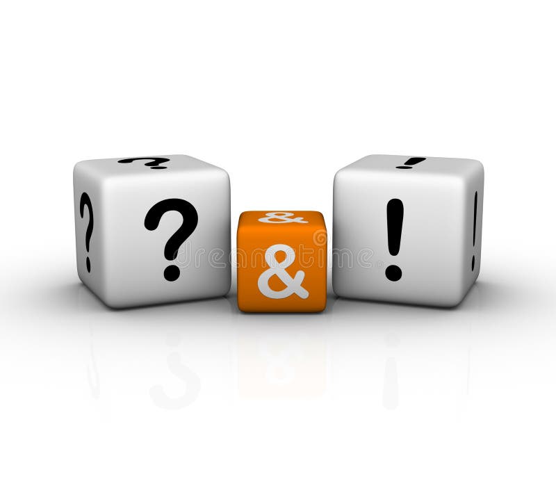 Question and Answers Cubes Symbol Stock Illustration - Illustration of ...