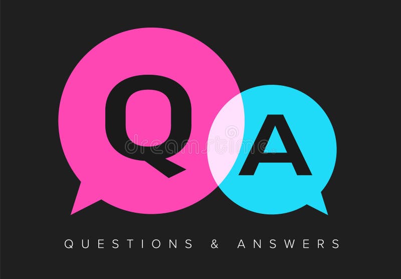 Question and Answers Dark Concept Illustration Template Stock Vector ...