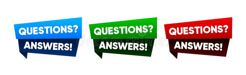 Question and Answers on Speech Bubble. Communication Concept. Vector ...