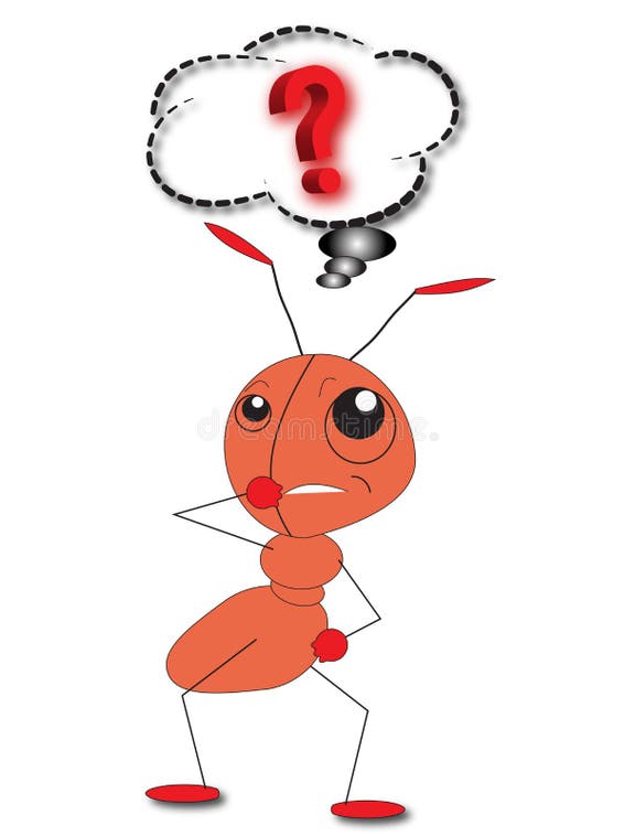 Question Ant stock illustration. Illustration of frown - 24235440