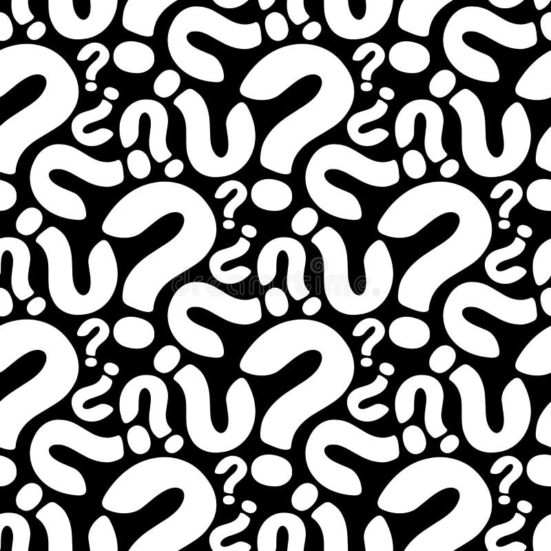 Seamless Question Pattern and Background Vector Illustration Stock ...
