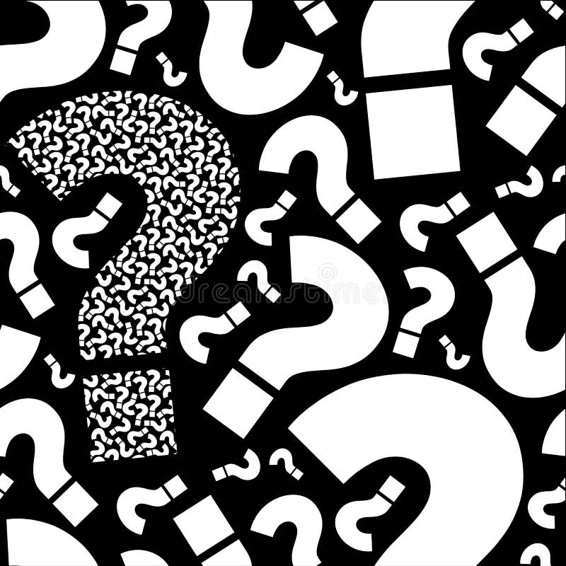 Seamless Question Pattern and Background Vector Illustration Stock ...