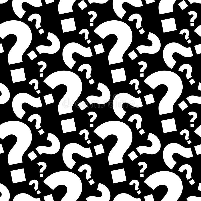 Seamless Question Mark Pattern Stock Image - Illustration of decoration ...