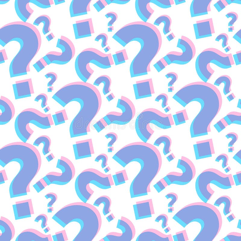 Seamless Question Pattern and Background Vector Illustration Stock ...