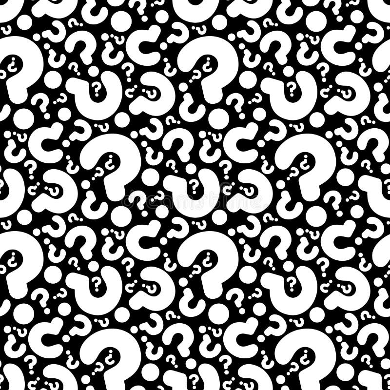 Seamless Question Pattern and Background Vector Illustration Stock ...