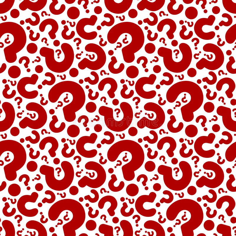 Seamless Question Pattern and Background Vector Illustration Stock ...