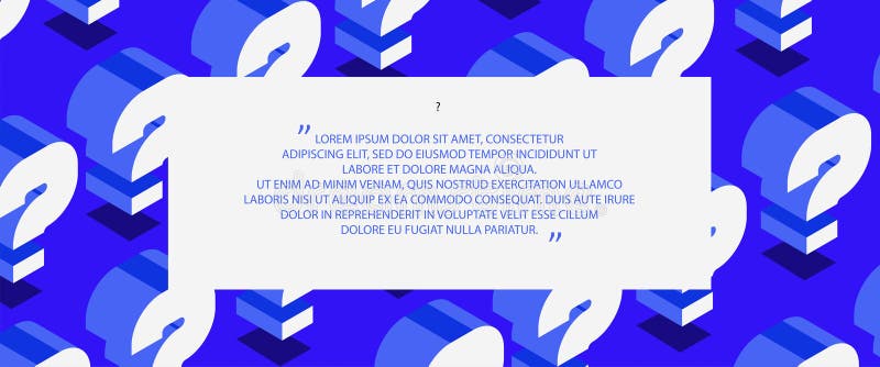 Question Banner Isometric Style Background Stock Vector - Illustration ...