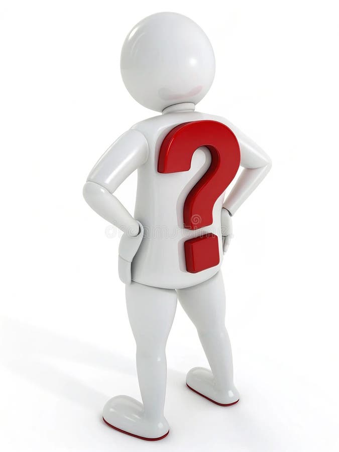 Question Bearer: the Dummy with a Red Mark Stock Illustration ...