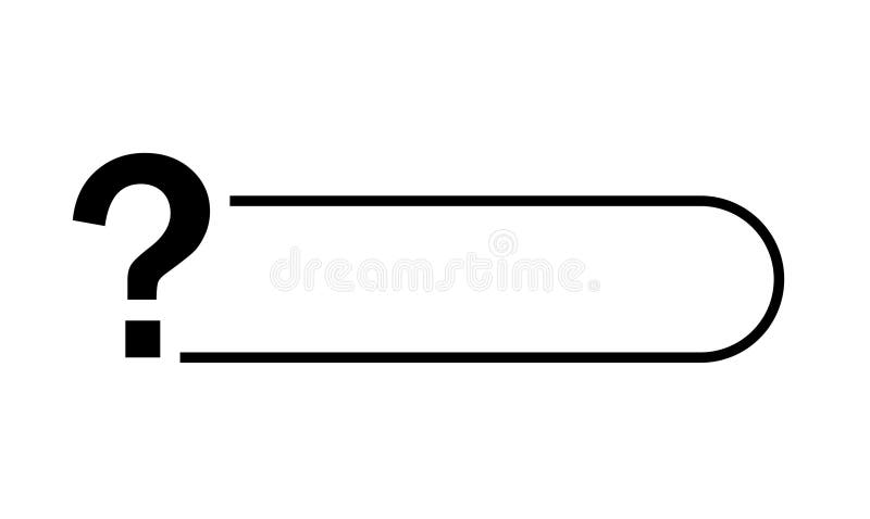 Question Black Line Box Faq Vector Text Banner. Question Stock Vector ...
