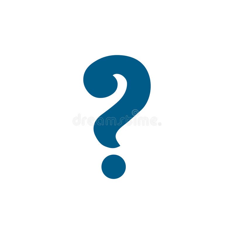 Question Blue Icon on White Background. Blue Flat Style Vector ...