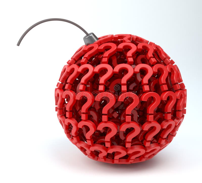 Question Bomb stock illustration. Illustration of risk - 15698720