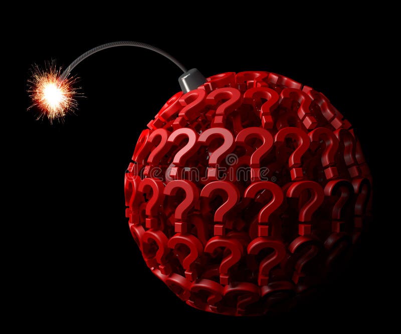 Question Bomb stock illustration. Illustration of mark - 15698744