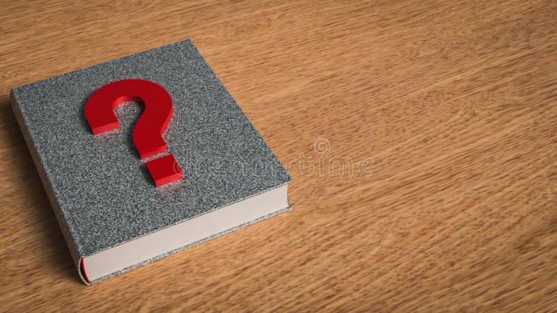 The Question Book for Education Concept 3d Rendering Stock Illustration ...