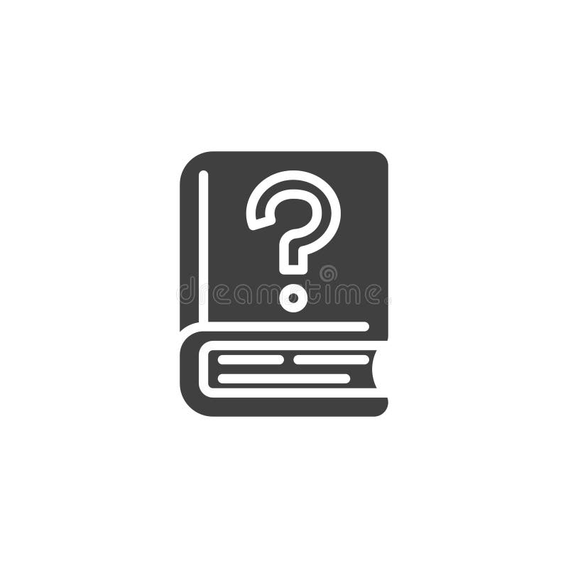 Question book vector icon stock vector. Illustration of glyph - 349089629