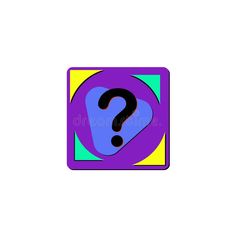 Question Box Mark Icon Vector Stock Vector - Illustration of vector ...