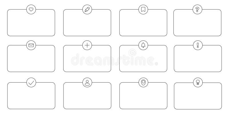 Question Box and Speech Bubble Icon Set. Message and Chat Symbols for ...