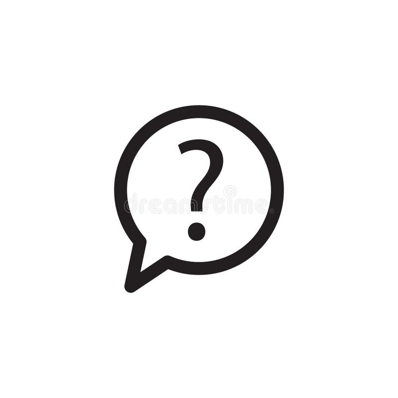 Question Bubble Icon Vector Stock Vector - Illustration of doodle ...