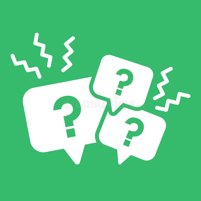 Question Bubbles Line Icon. Ask Help Sign. Faq Questionnaire Symbol ...