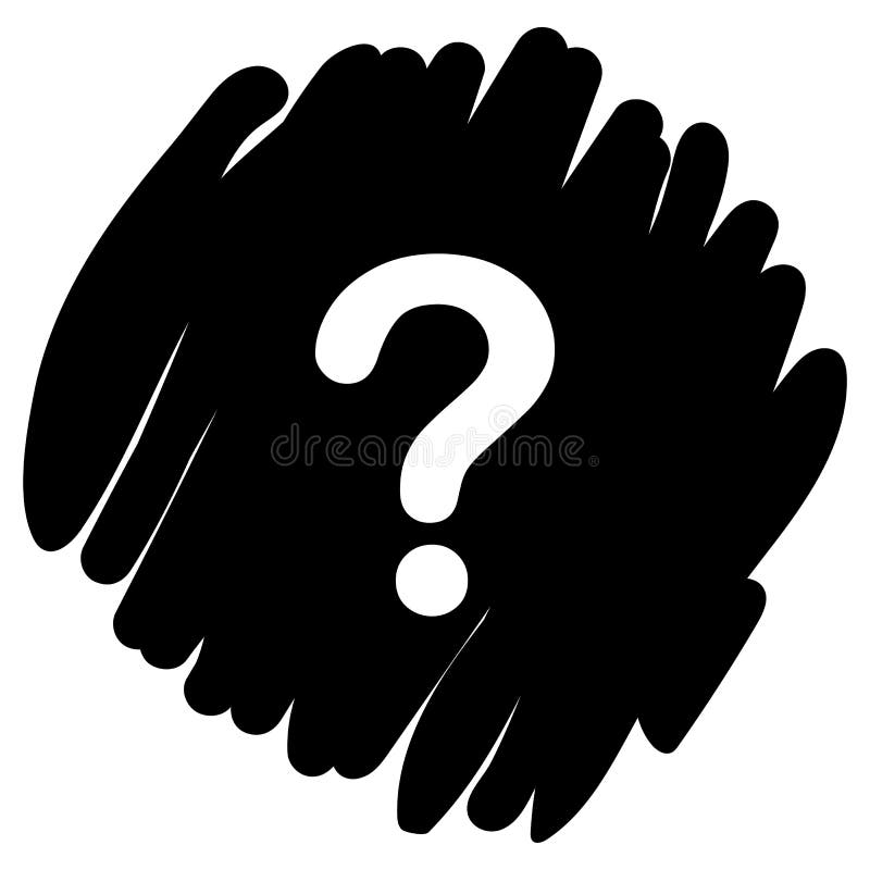 Question Button Icon Vector Illustration on Black Background Stock ...