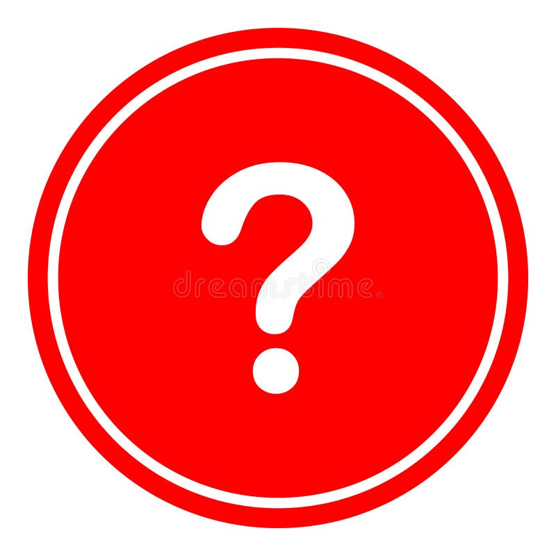 Question Mark Red Button Icon Sign Interrogation Stock Illustrations ...